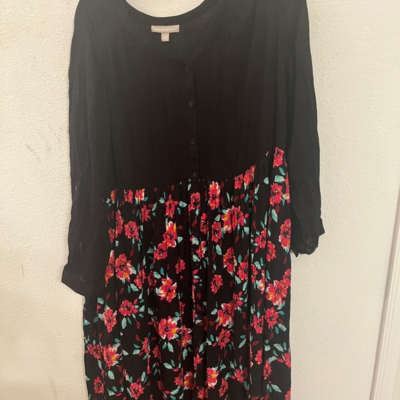 Woman Within | Dresses | Woman Within Plus Size Dress 24w Black Floral ...